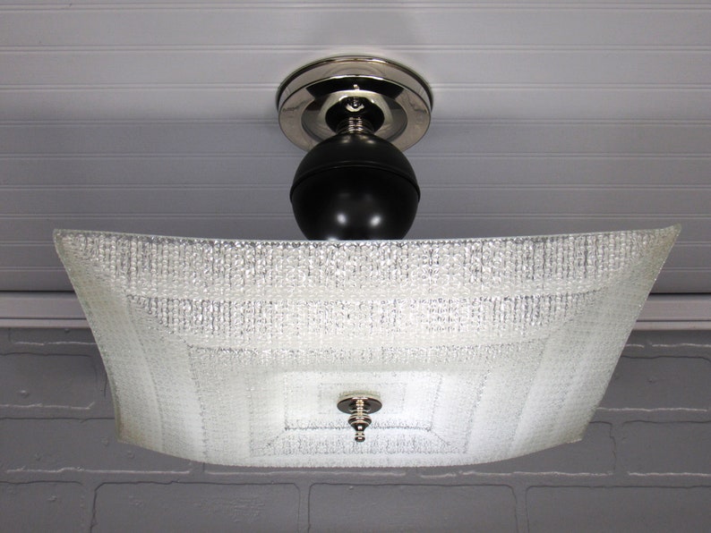 Large Vintage Retro MCM Ceiling Light Semi Flush Mount Ceiling - Etsy