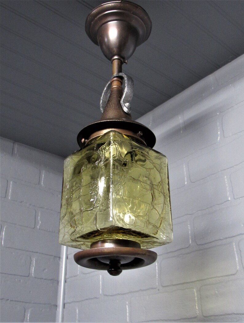 Antique 1920's Tudor Craftsman Porch Ceiling Light Fixture | Etsy