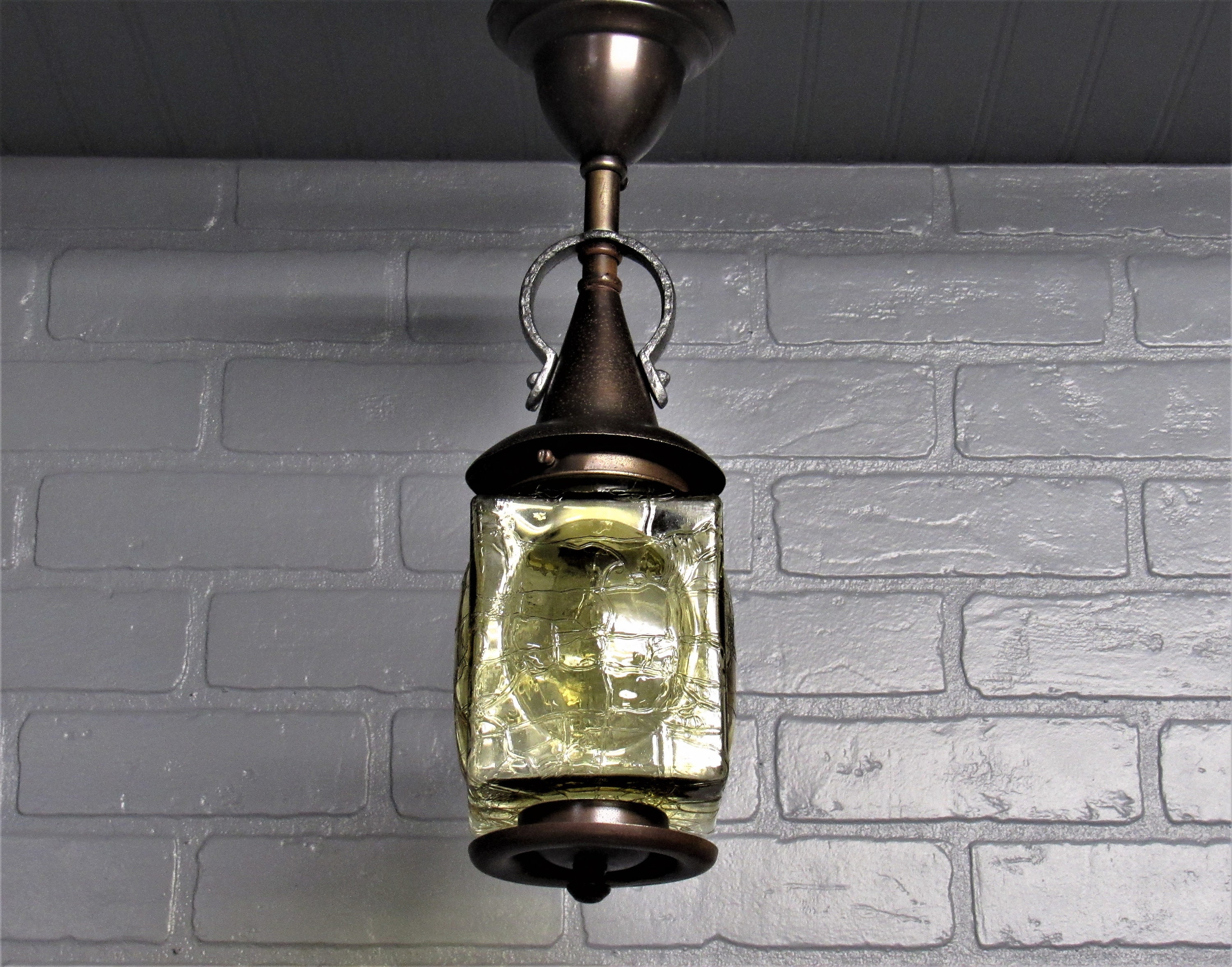 Antique 1920's Tudor Craftsman Porch Ceiling Light Fixture - Etsy