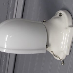 Vintage Art Deco Vanity Light Bathroom Wall Sconce, Porcelain Vanity ...