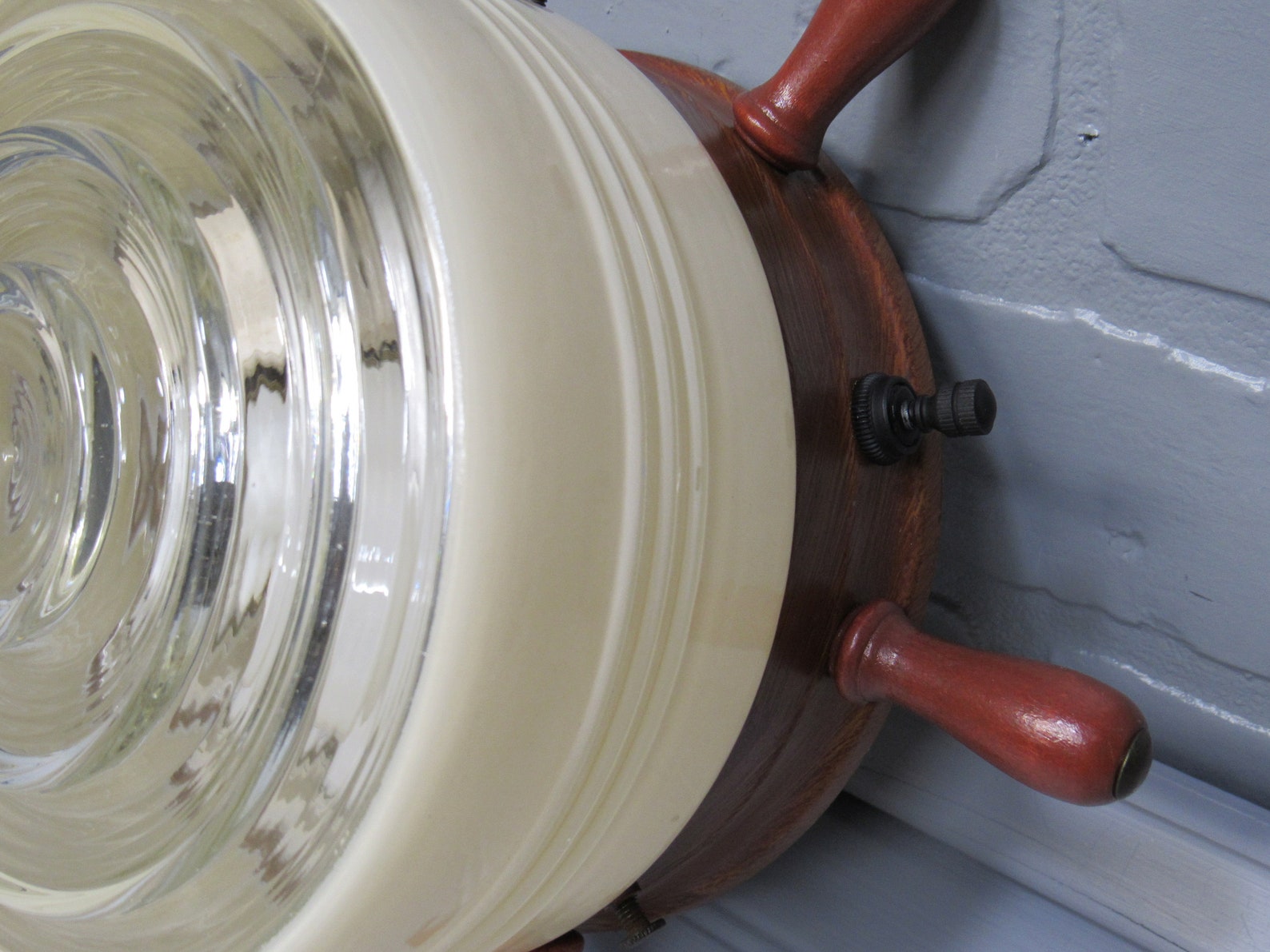 1940's Retro Nautical Flush Mount Ceiling Light Nautical Ship's Wheel ...