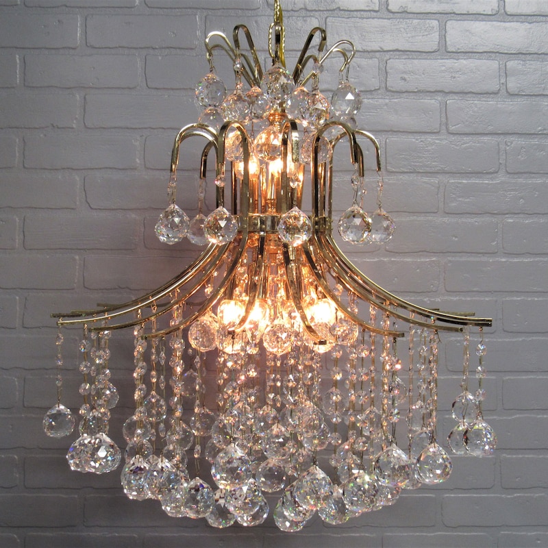 Huge Vintage Chandelier - Etsy