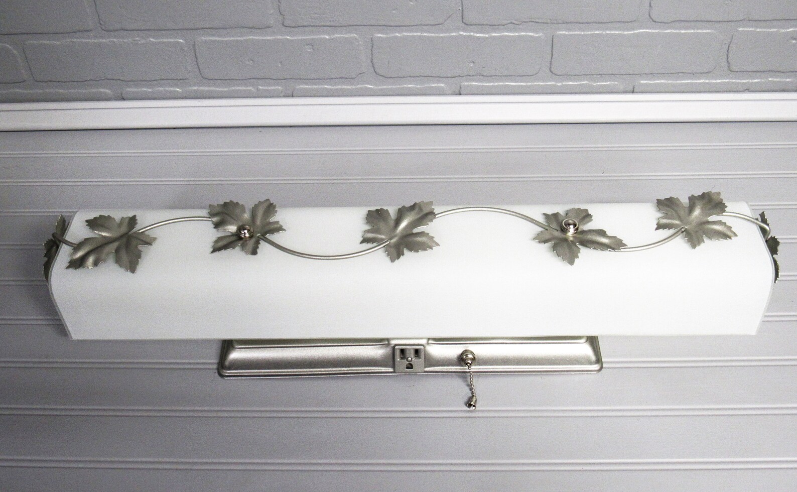 Vintage 1950s Retro Bathroom Vanity Light Mid Century Silver | Etsy