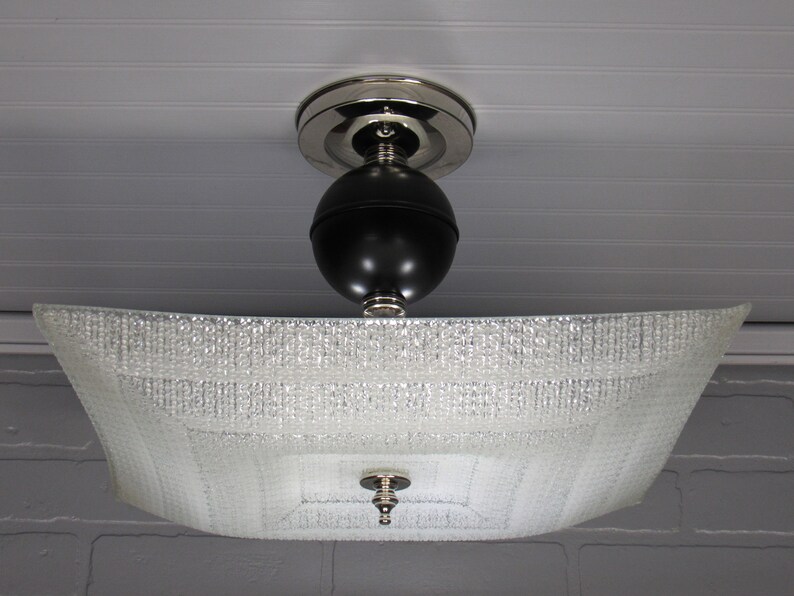 Large Vintage Retro MCM Ceiling Light Semi Flush Mount Ceiling - Etsy