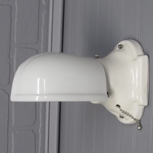 Vintage Art Deco Vanity Light Bathroom Wall Sconce, Porcelain Vanity ...