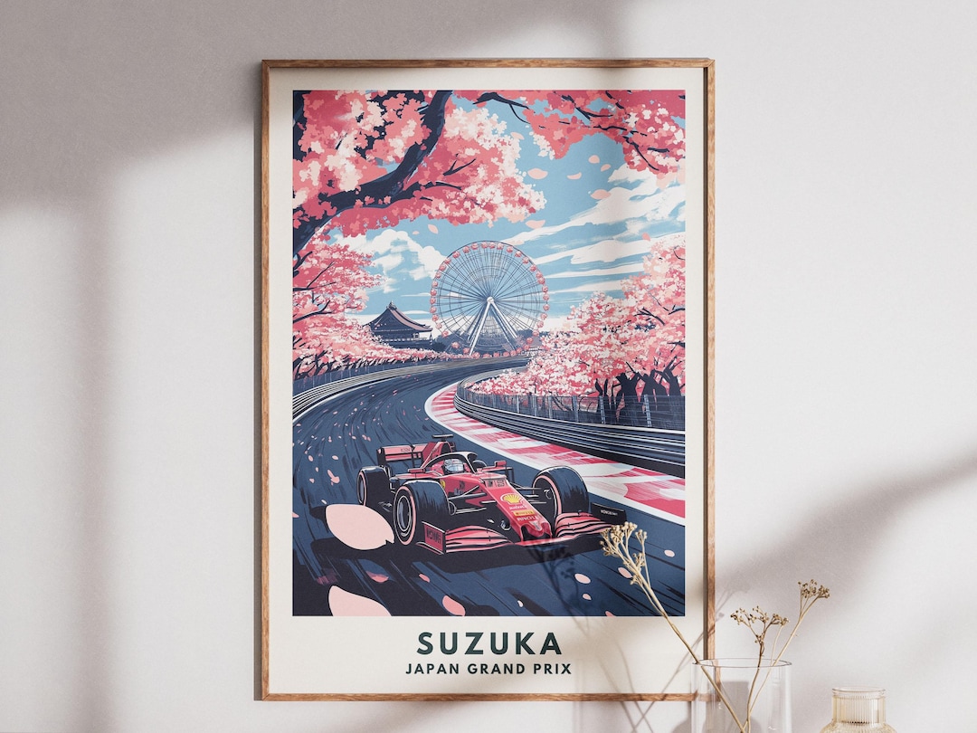 Suzuka Grand Prix Poster - Japan F1 Print, F1 Print, Formula 1 Poster ...
