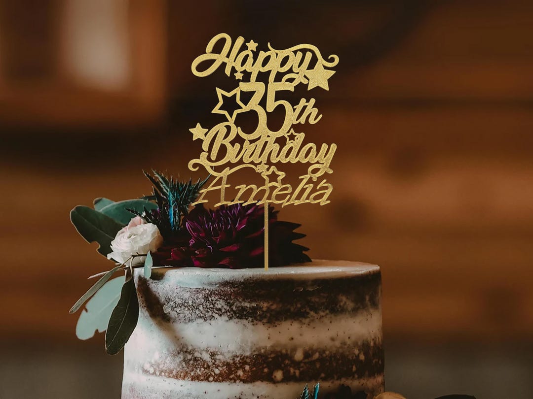 Personalized 3D Printed Birthday Cake Topper - Custom Name & Age, Eco ...