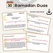 30 Dua Ramadan 30 Days Flash Card Dua Islamic - Etsy