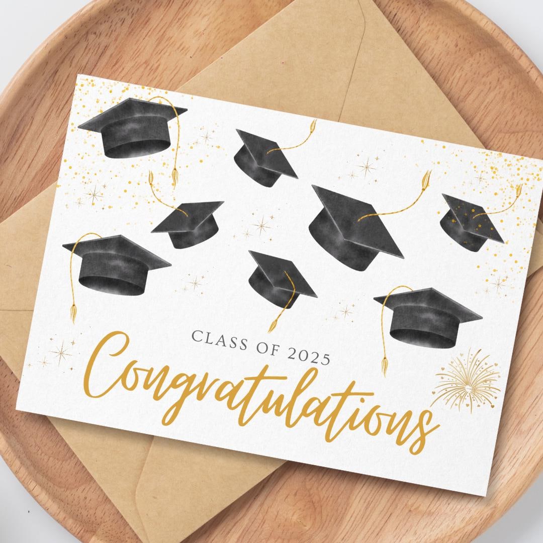 Congratulations 2025 - Digital Download - Printable Graduation Card ...