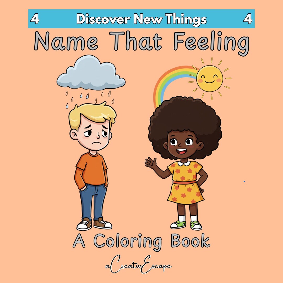 Name That Feeling Printable Coloring Book | Explore Emotions ...