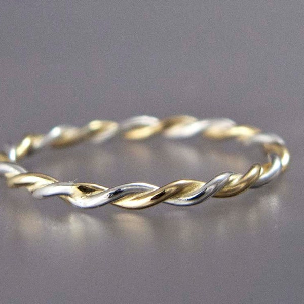 Gold Twisted Ring - Etsy