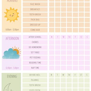 Kids Daily Checklist: Editable Routine Chart (printable PDF) - Etsy