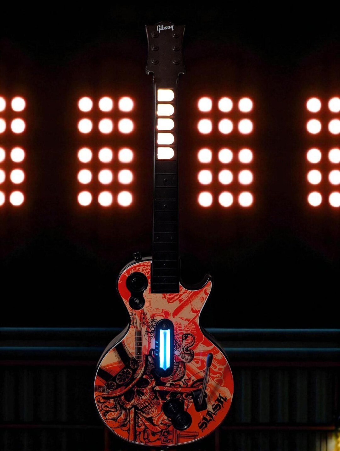 Les Paul Picotar With Custom Slash Faceplate, Pi Pico Powered, RGB LED ...