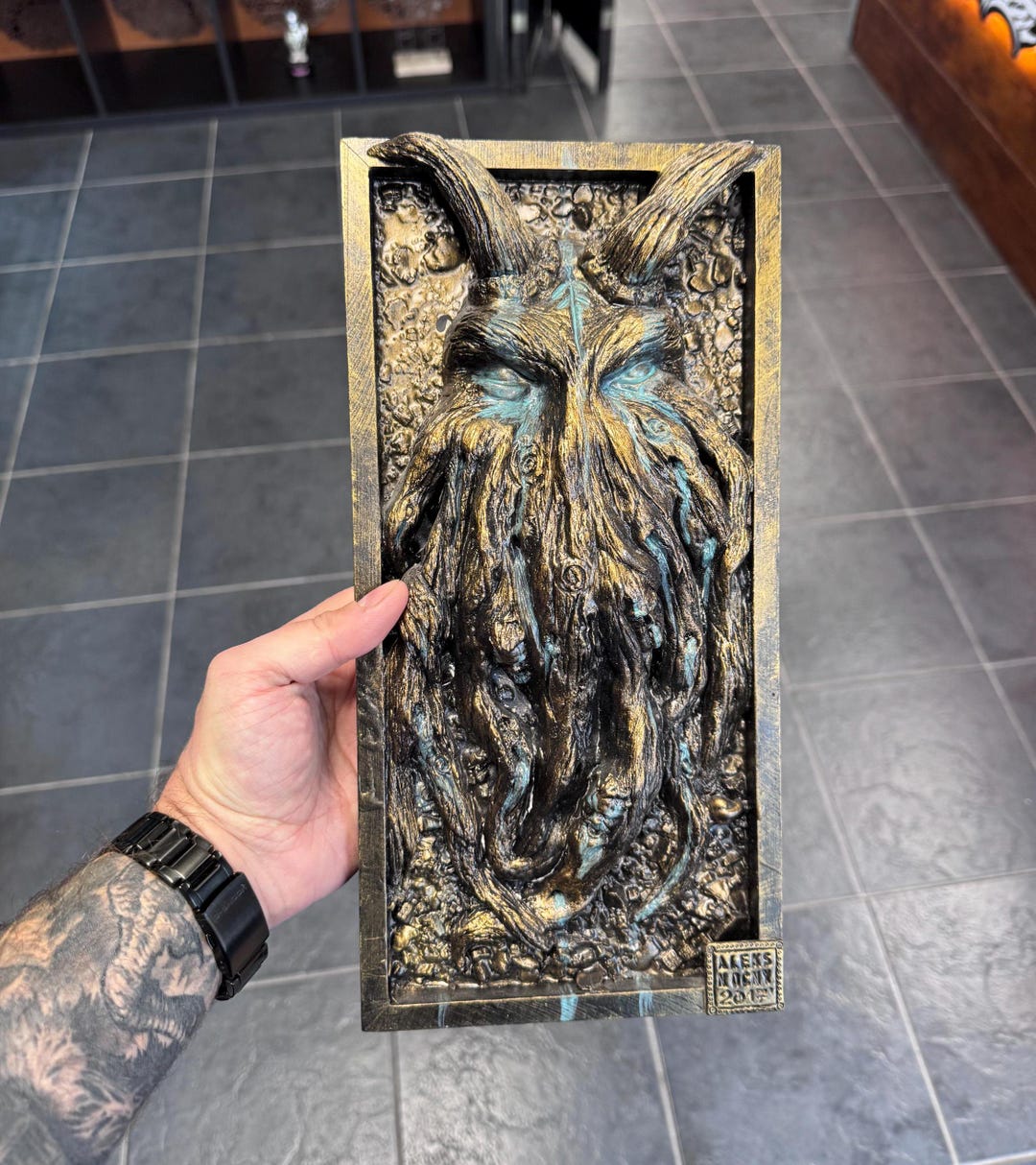 Sculpture of Cthulhu in Wooden Frame / Original - Etsy