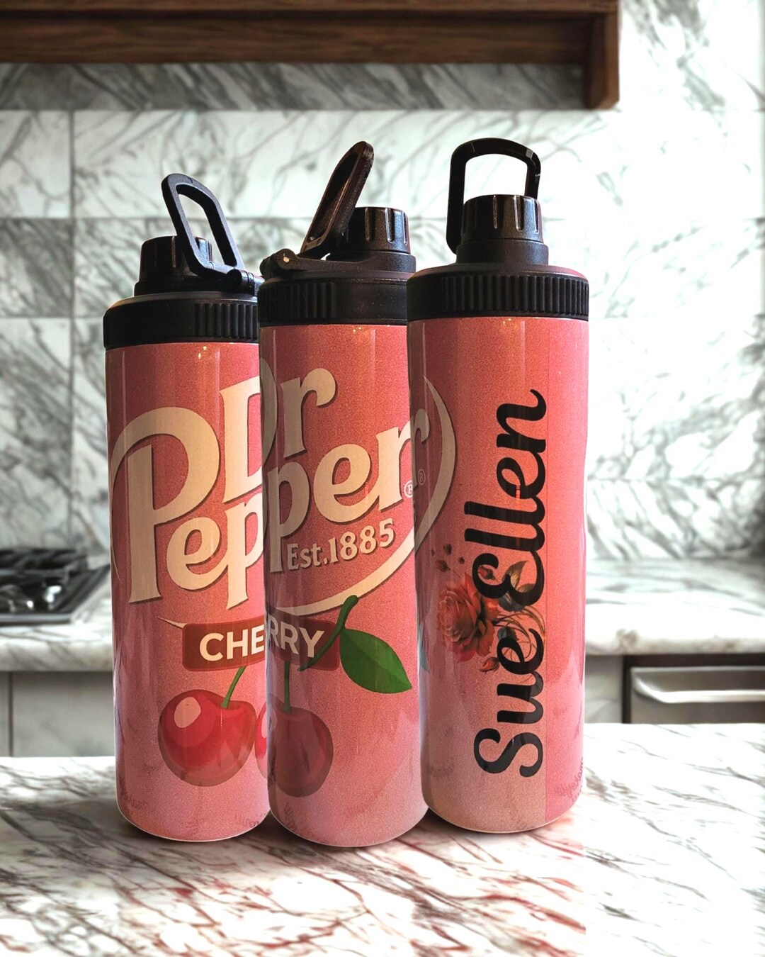Custom Drink-inspired Water Bottle – 22oz Stainless Steel With Flip Lid ...