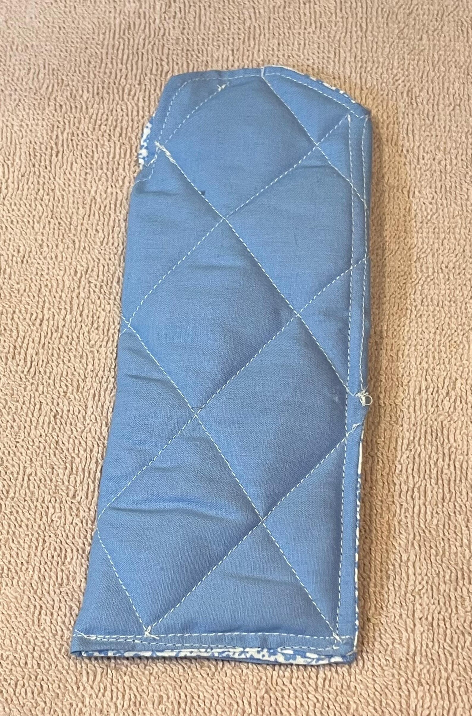 Quilted Eyeglass/tool Case (blue With White Lining) - Etsy