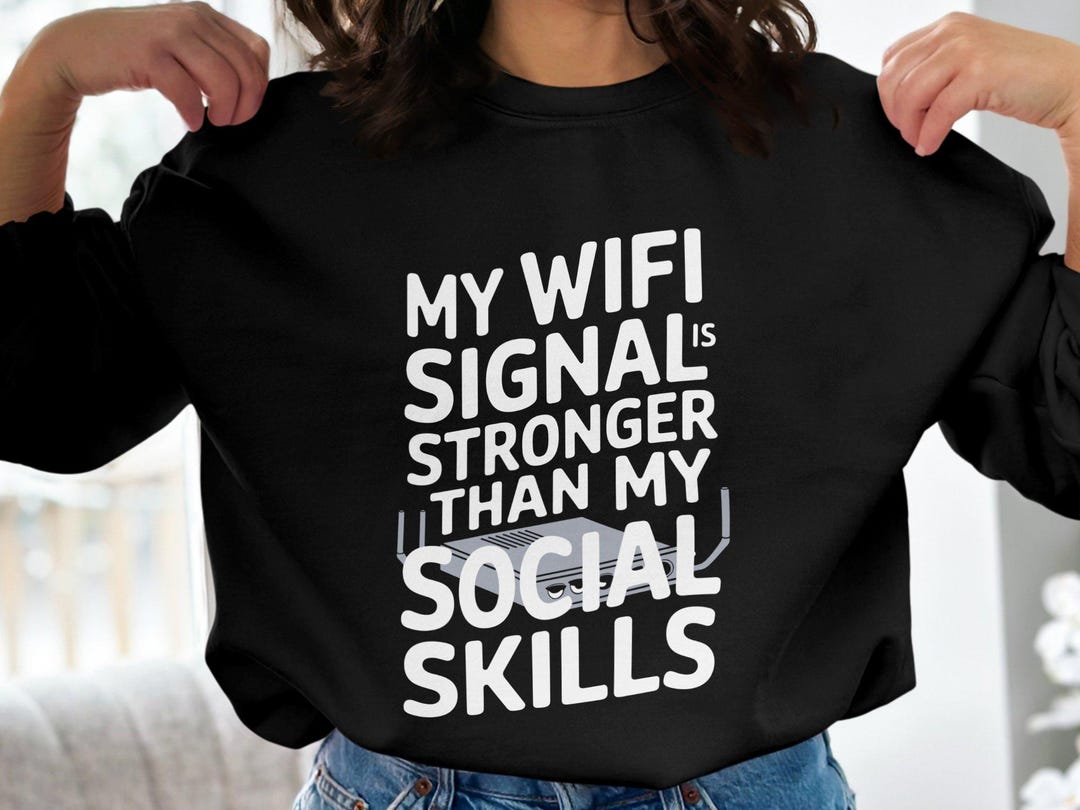 Funny WIFI Signal Quote Printable, Humorous Digital Art for Walls, WIFI ...