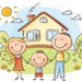 Custom Family Drawing in Front of House - Etsy