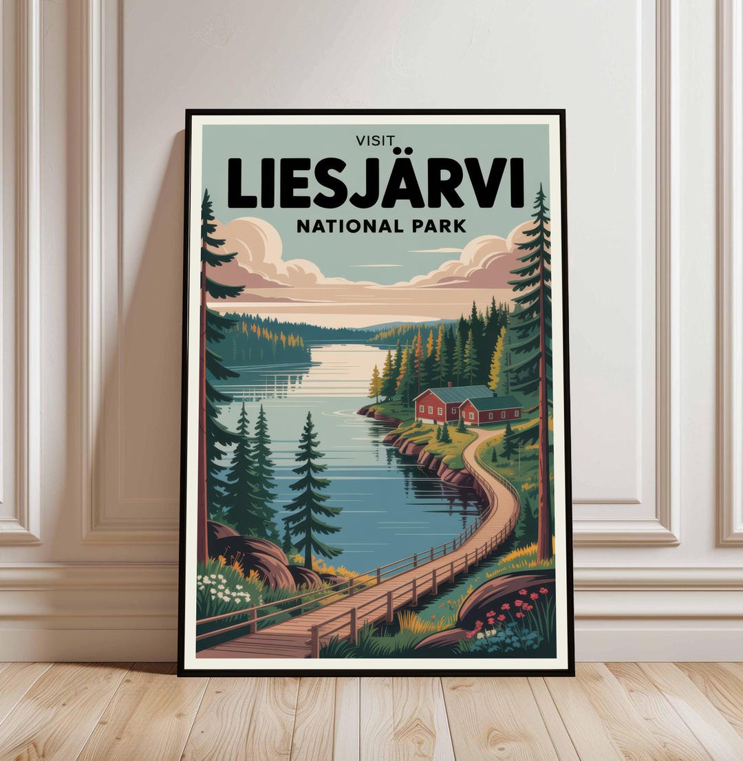 Liesjärvi National Park Poster, Finland Travel Print - Etsy