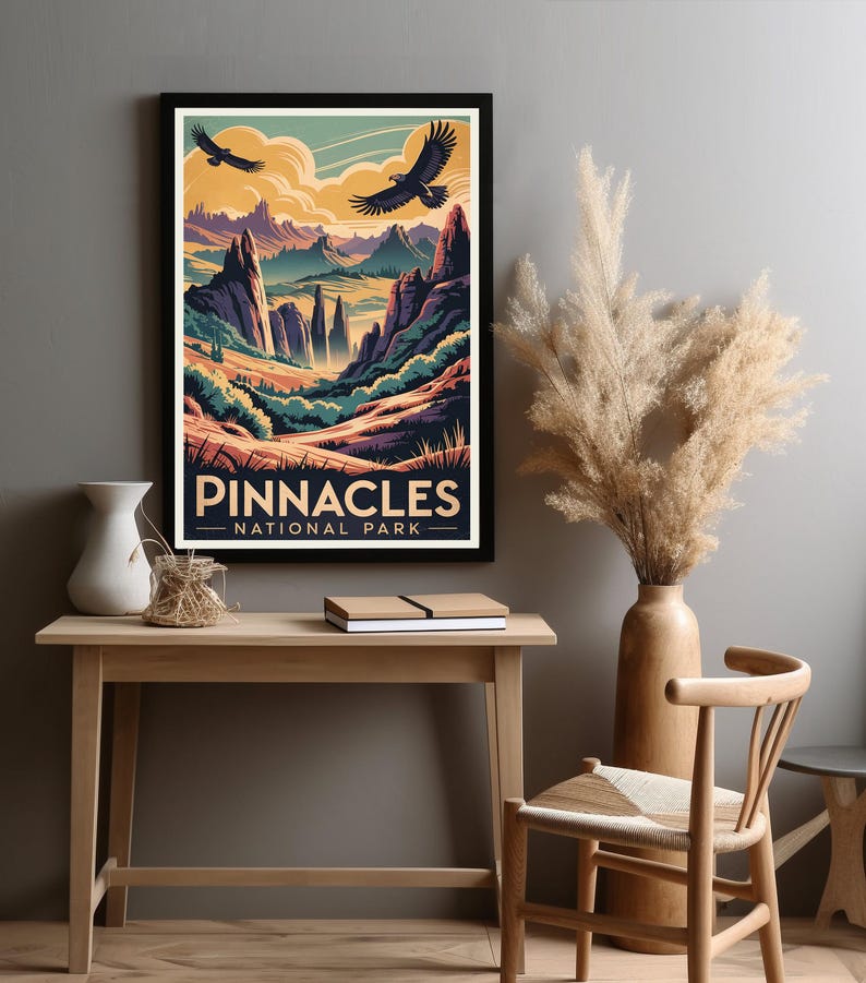 Póster del Parque Nacional Pináculos: Impresión artística de viaje a ...