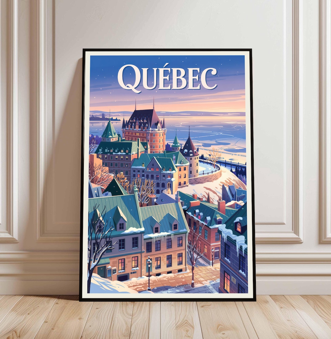 Quebec Canada Poster, Quebec Poster, Quebec Art Print, Quebec Canada ...