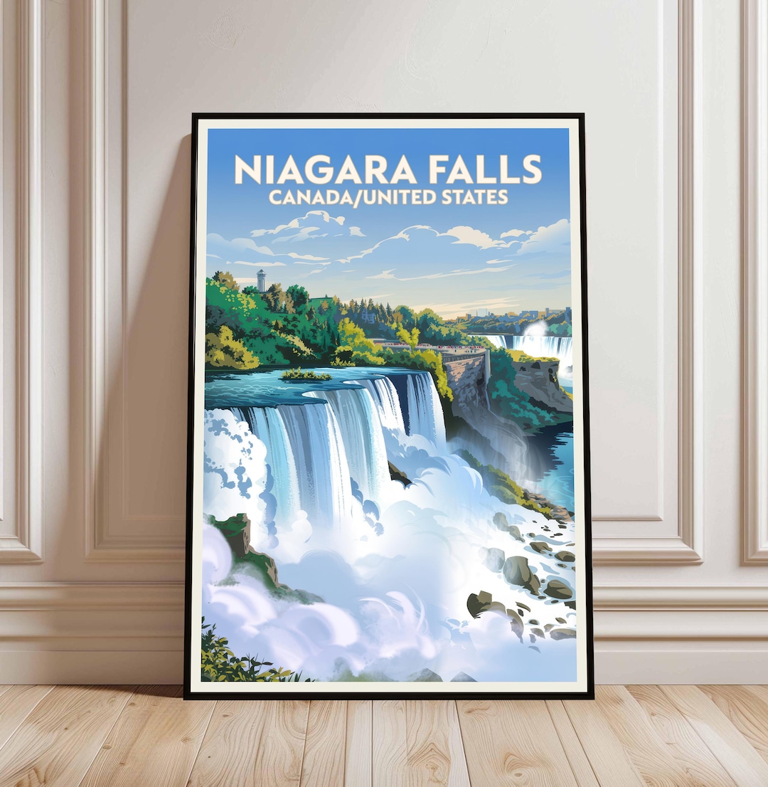 Niagara Falls Travel Print - Canada, Niagara Falls Poster, Canada ...