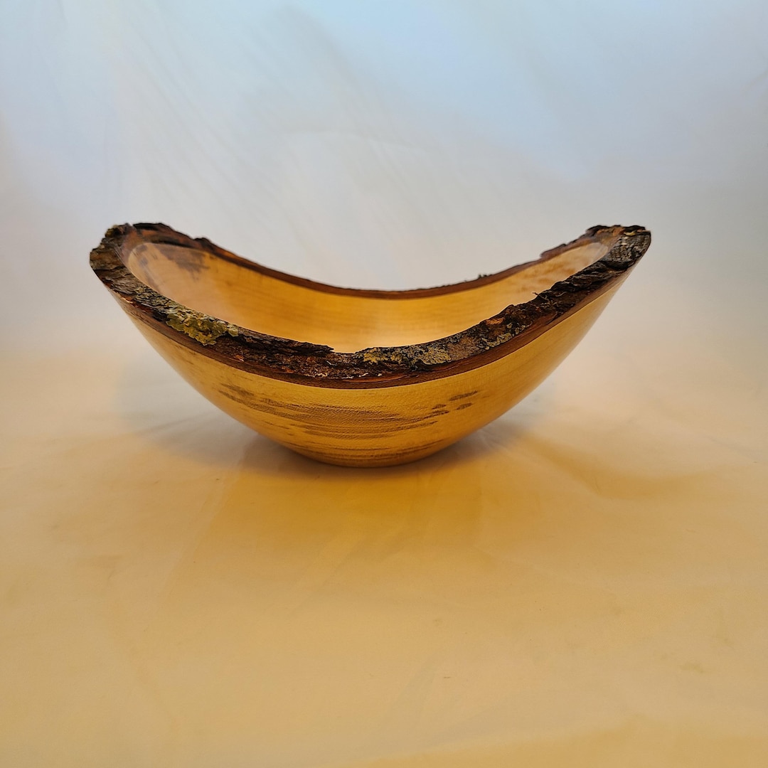 Hand Crafted Live Edge Maple Bowl, Natural Edge #821 - Etsy