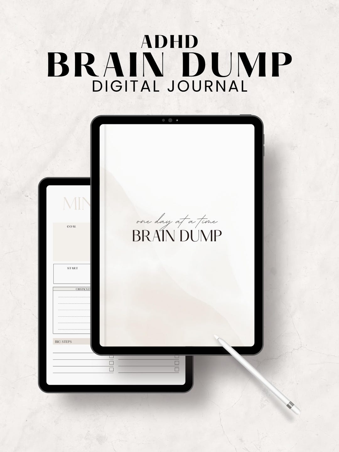 ADHD Brain Dump Journal, Undated ADHD Digital Planner, Daily ADHD ...