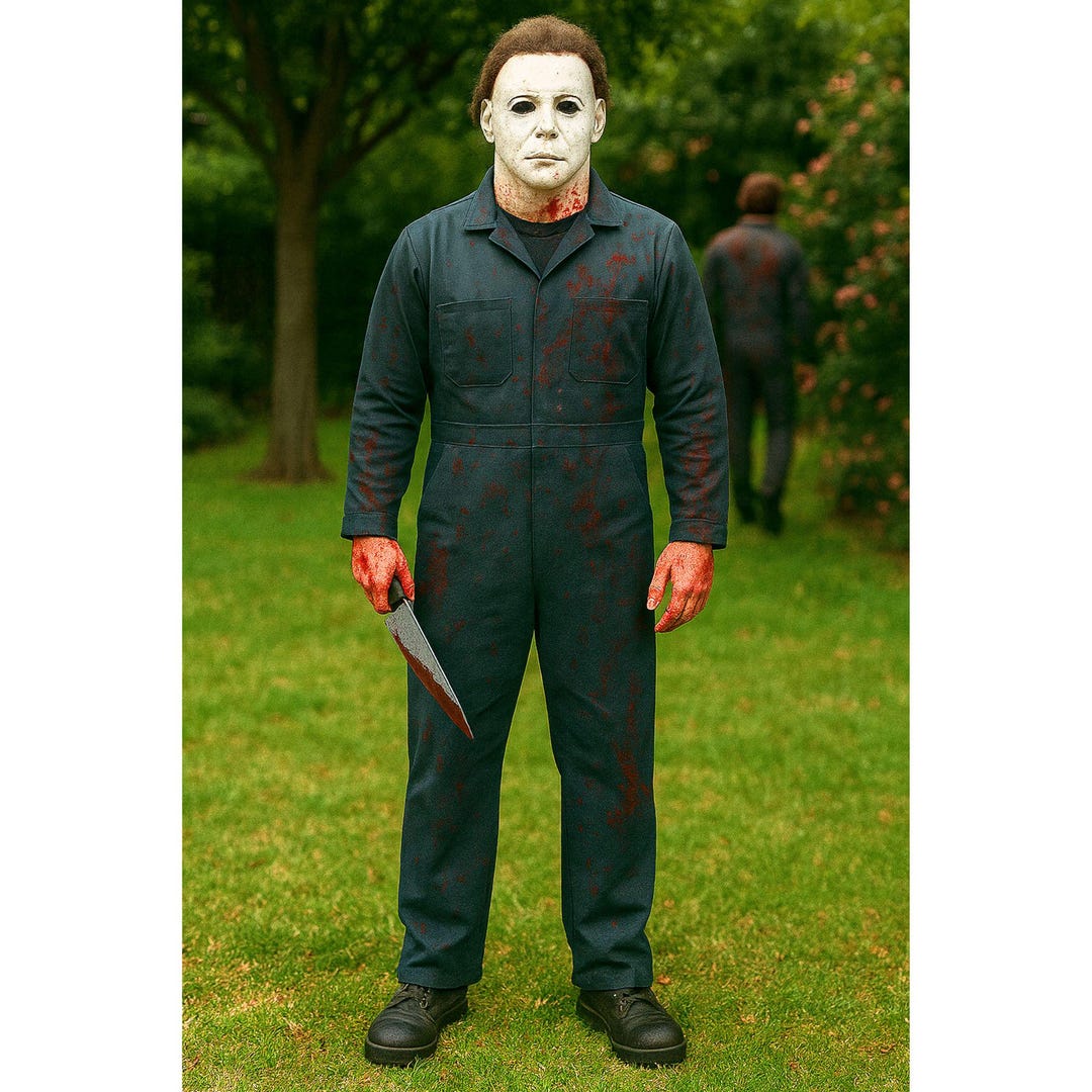 Halloween Horror Killer Jumpsuit Costume, Spooky Slasher Cosplay - Etsy