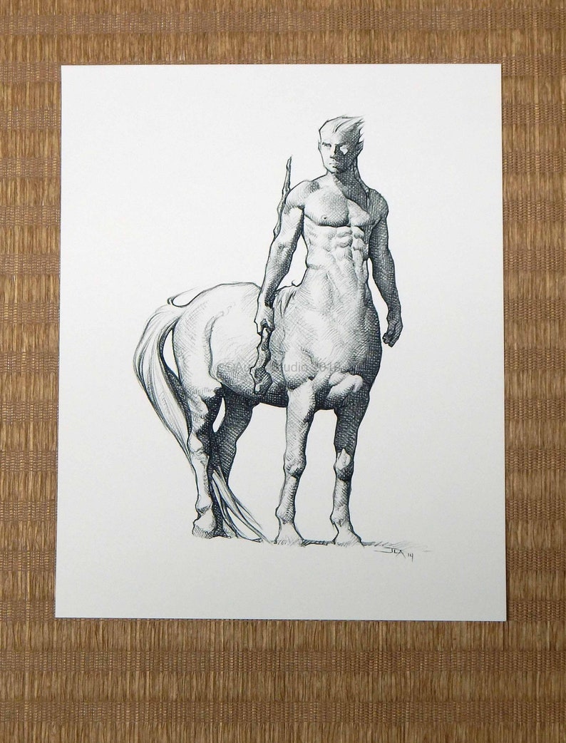 Centaur Art Print 8 X 10 Inches Signed by Artist - Etsy