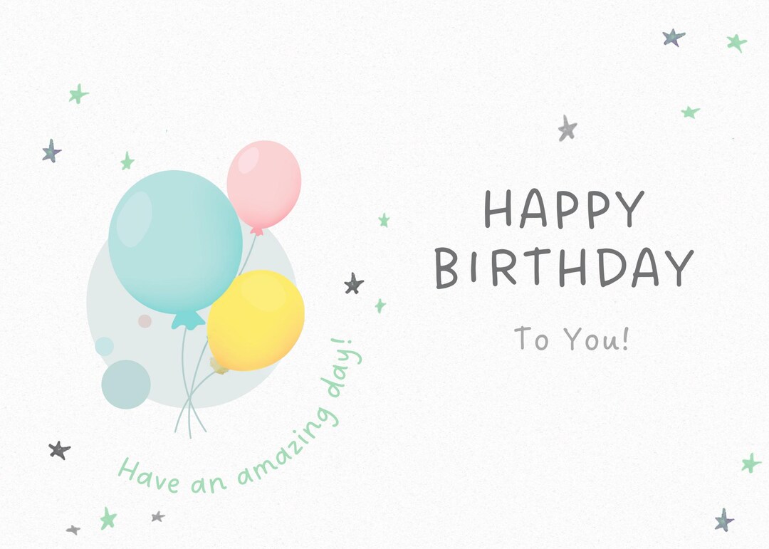 Printable Occasion Cards | Birthday | Instant Download - Etsy