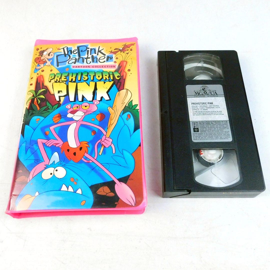 The Pink Panther Prehistoric Pink VHS Tested Clamshell 1997 Cartoon ...