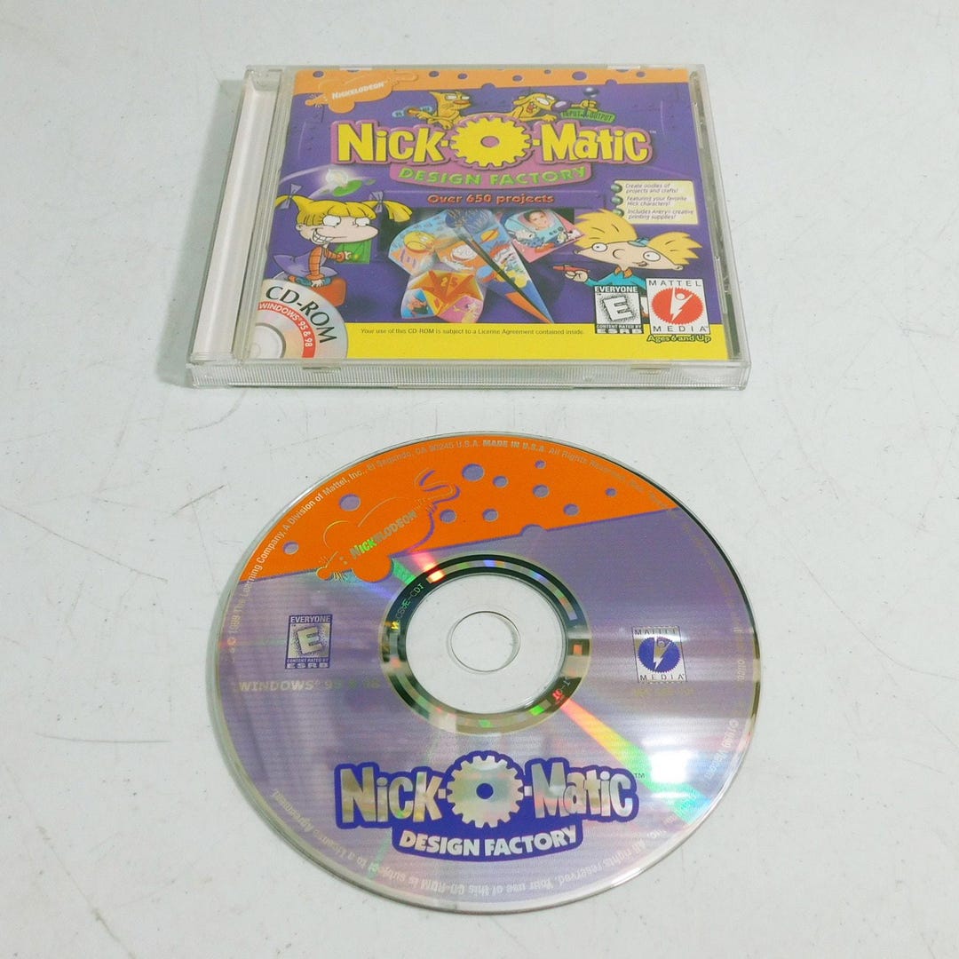Nickelodeon Nick O Matic Design Factory PC CD ROM Tested Complete 1999 ...