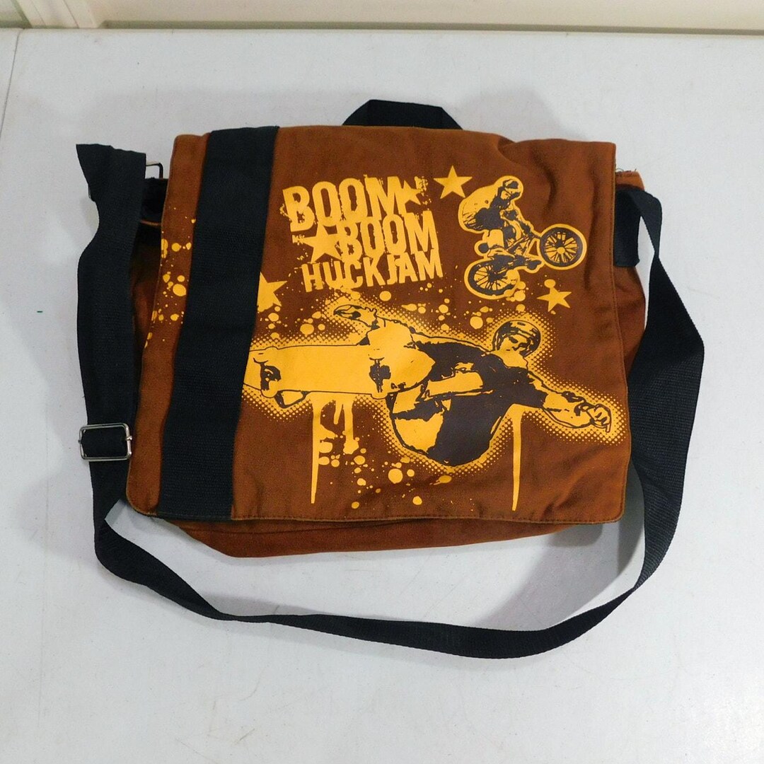 Vintage Y2K Tony Hawk Boom Boom Huck Jam Messenger Shoulder Bag Brown ...