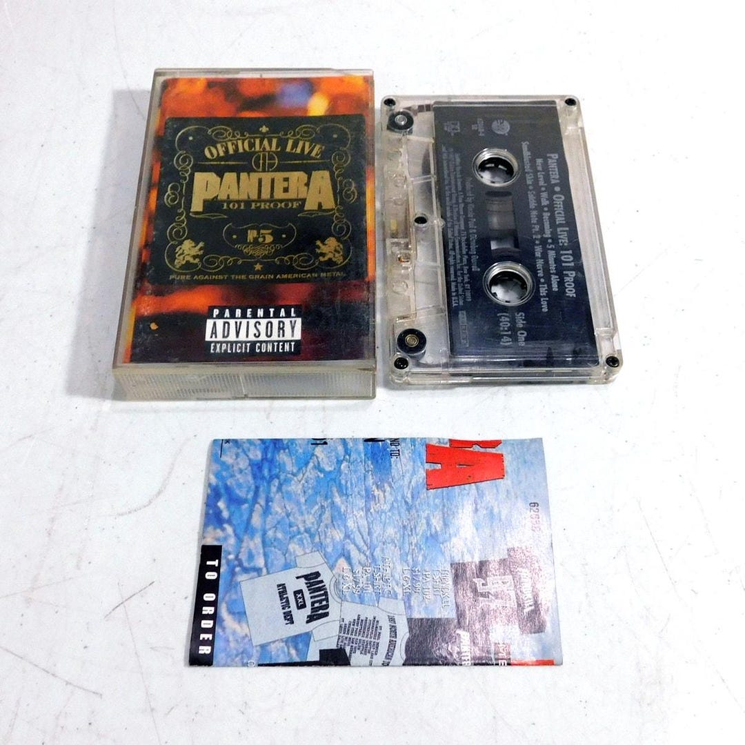 Pantera Official Live 101 Proof Cassette Tested 1997 Eastwest Records ...