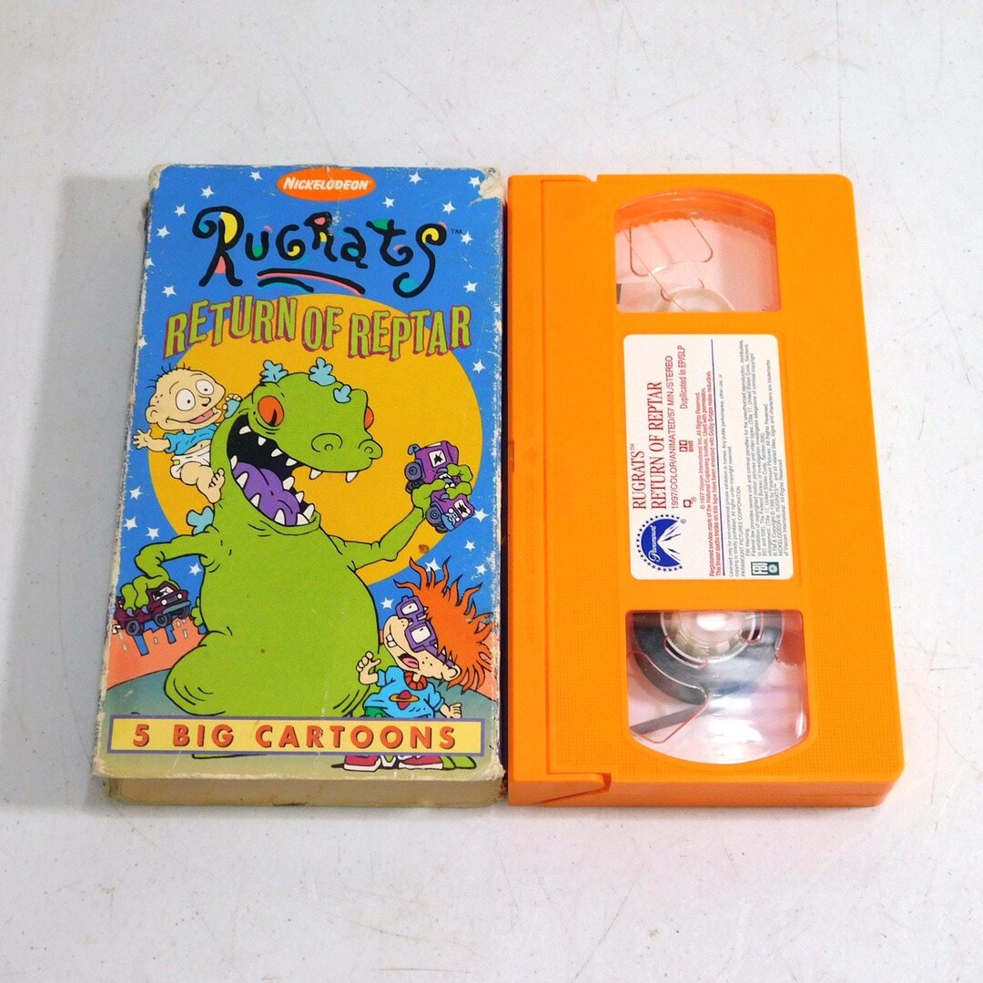 Nickelodeon Rugrats Return of Reptar VHS Tested Working 1997 Orange ...