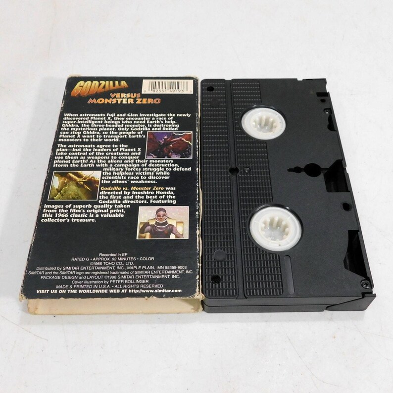Godzilla Versus Monster Zero VHS Tested Working Simitar Horror Sci Fi ...