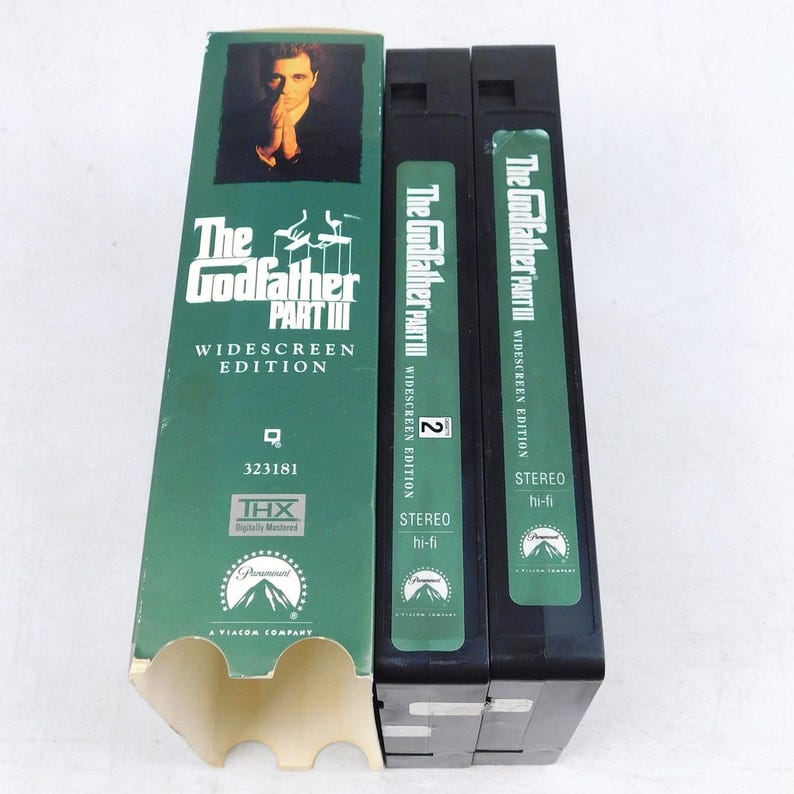 The Godfather Part 3 VHS 2 Tape Set Tested Al Pacino Widescreen 1990 - Etsy