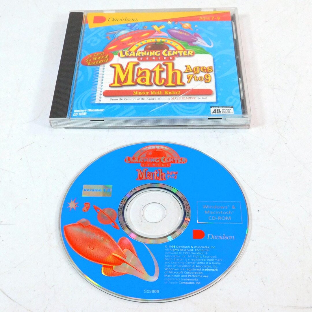 Davidson Learning Math Game Ages 7-9: PC CD-ROM - Tested - Etsy