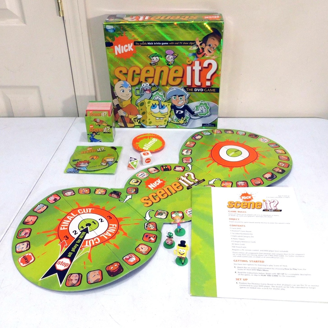 Nickelodeon Nick Scene It DVD Board Game Near Complete Missing 1 Pawn ...