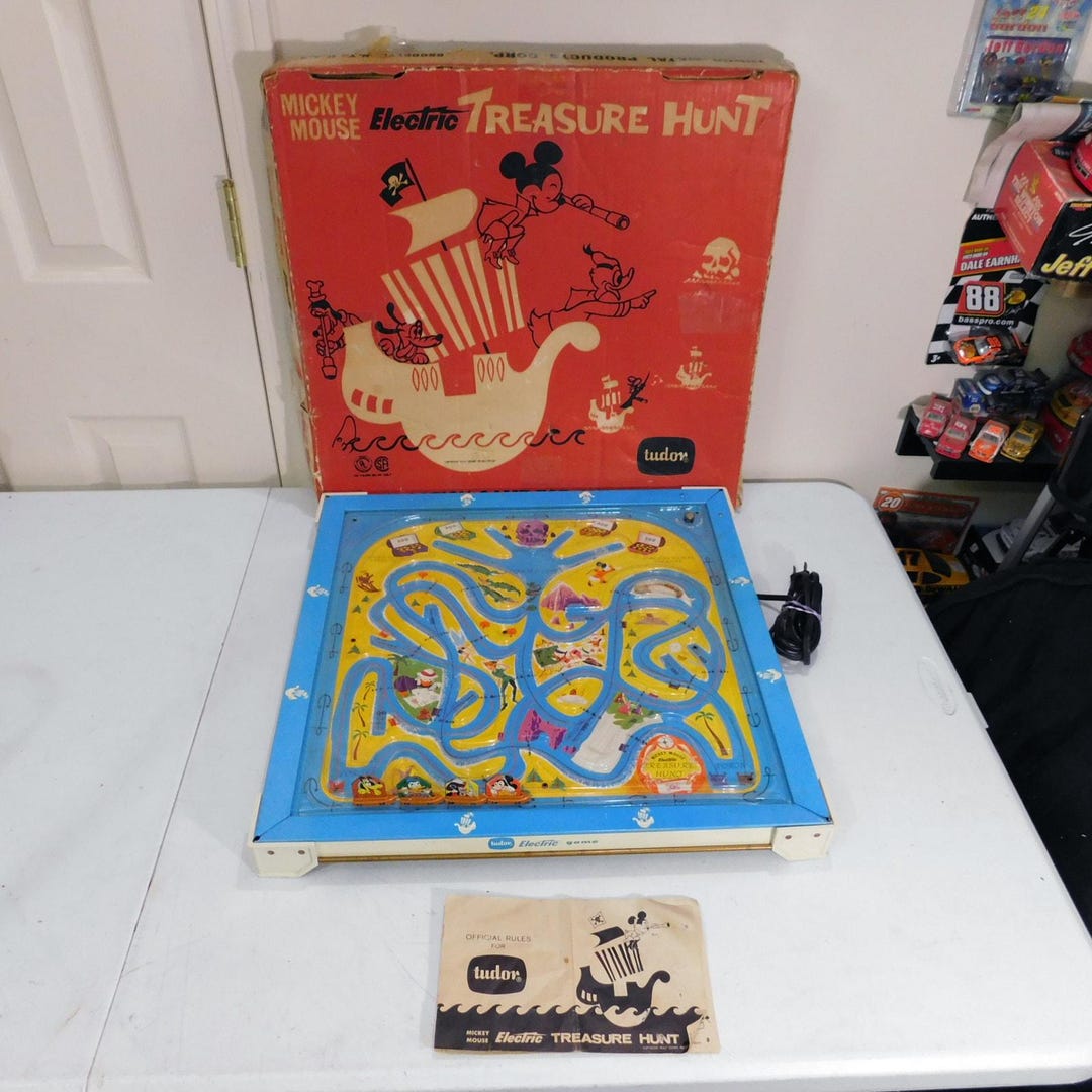 VTG Tudor Mickey Mouse Electric Treasure Hunt Game Near Complete ...