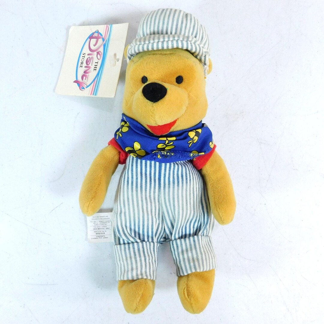 Vintage Disney Store Winnie the Pooh Choo Choo Pooh Bean Bag Plush 8 ...