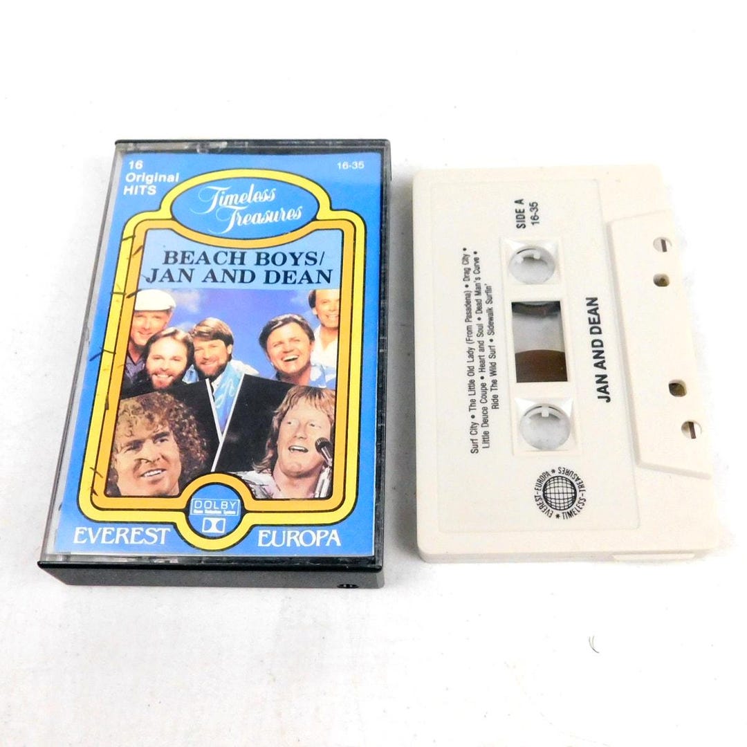 Beach Boys Jan and Dean 16 Original Hits Cassette Tested 1986 Everest ...