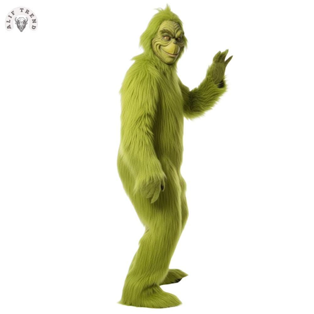 The Grinch Stole Christmas Costume Set – Jim Carrey Grinch Faux Fur ...