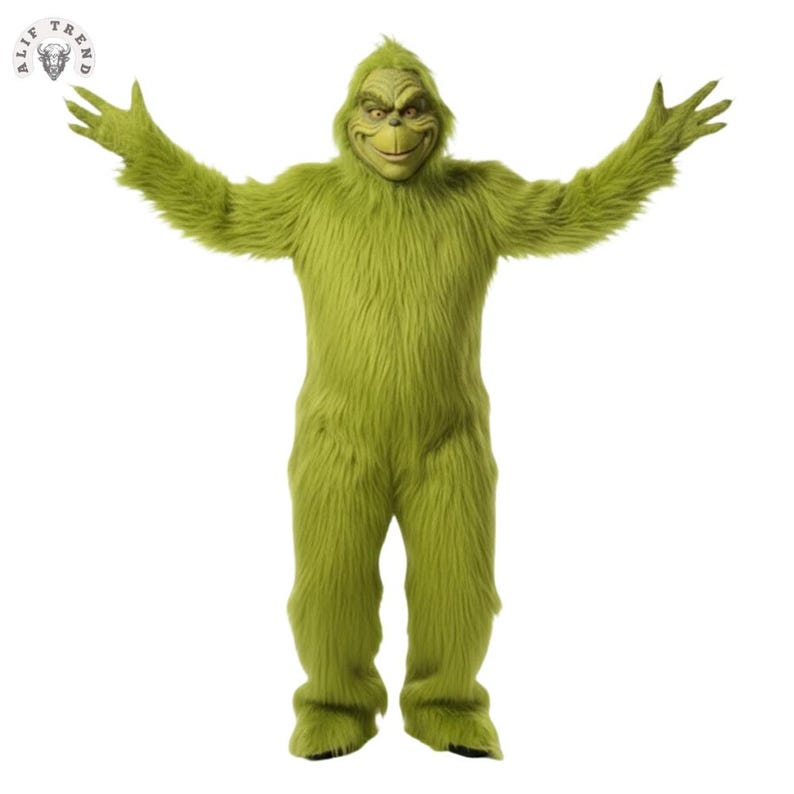 The Grinch Stole Christmas Costume Set – Jim Carrey Grinch Faux Fur ...