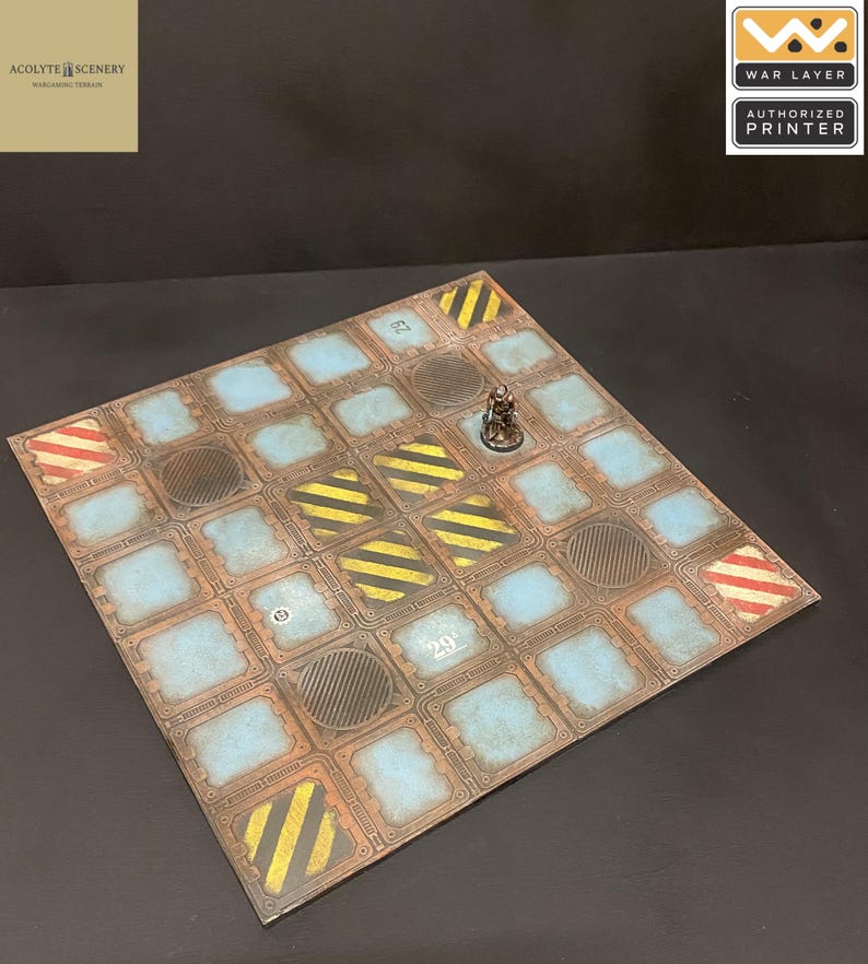 3d Printed Wargaming Floor Tiles 24"x24" Version 2 (16 Tiles) UNPAINTED ...