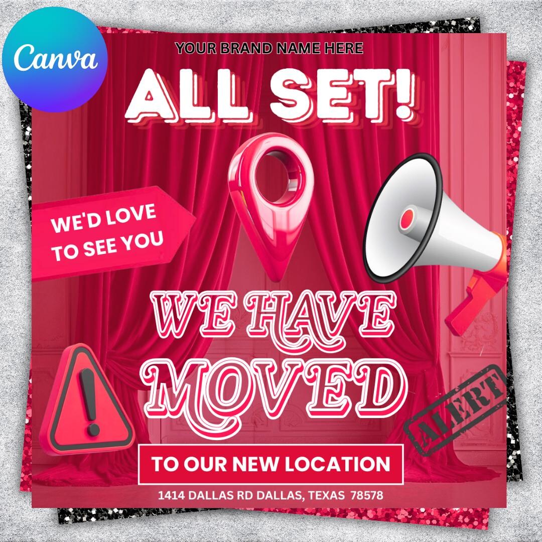 We Have Moved Flyer, New Address Business Flyer, Store Location Flyer ...