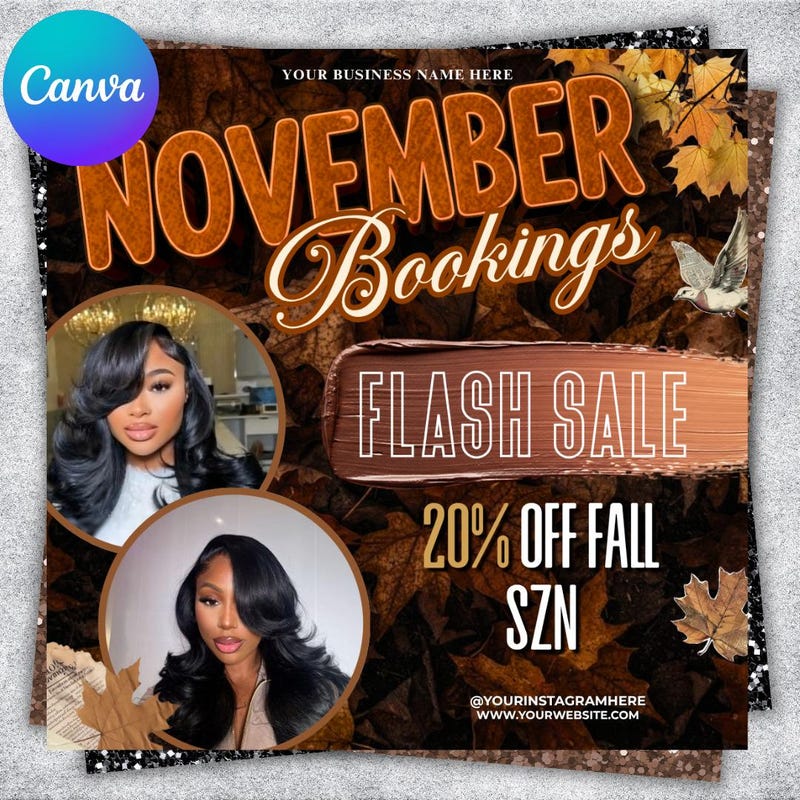 November Booking Flyer - Etsy