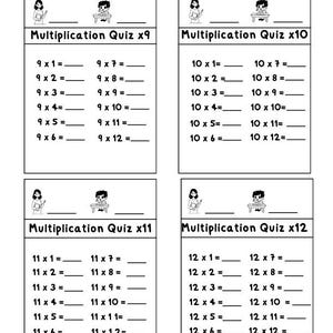 3000+ Vertical and Horizontal Multiplication Problems Numbers 0-12 1-4 ...