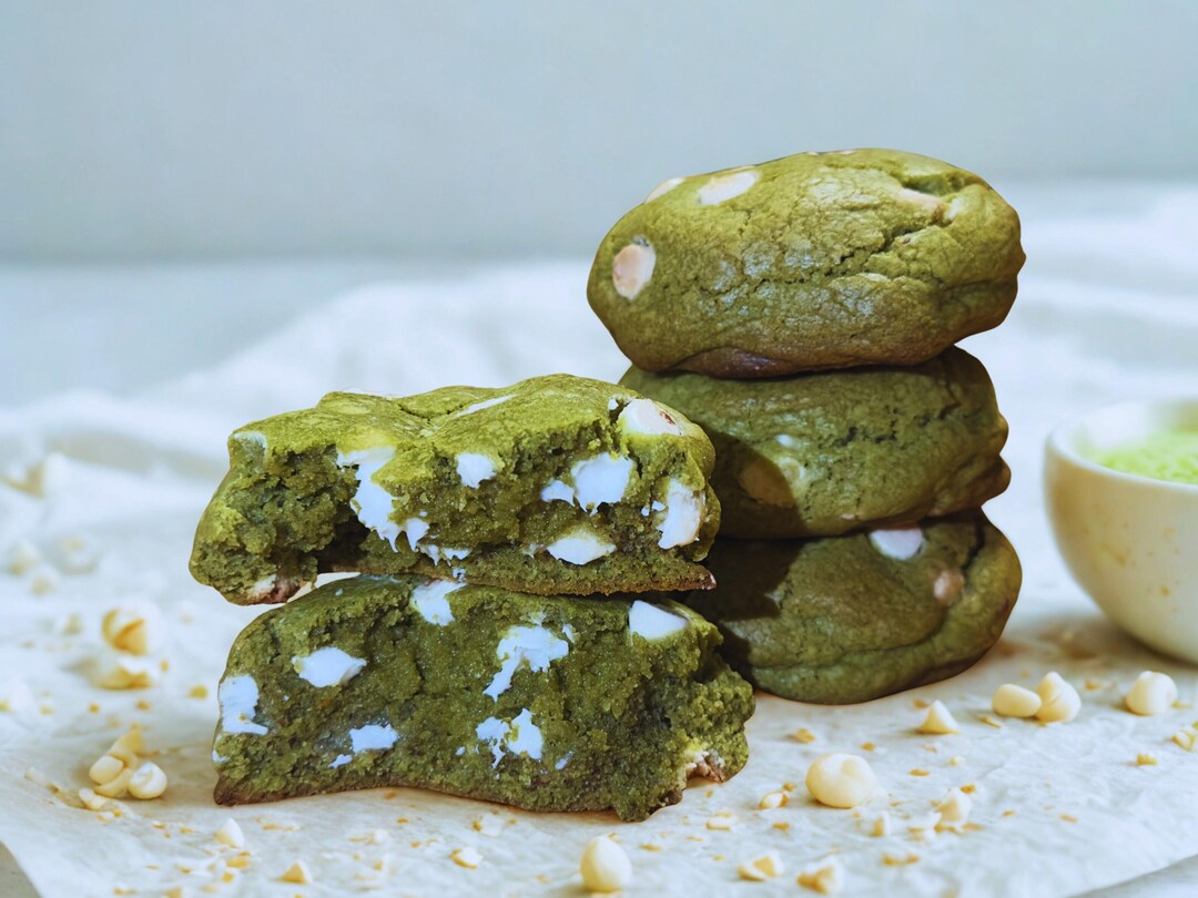 Matcha White Chocolate Chunk Cookies | Handmade Levain-style Gourmet ...